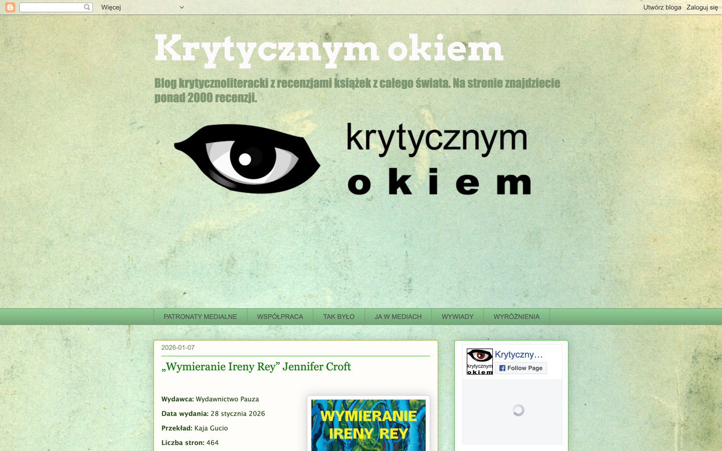 „Wymieranie Ireny Rey” Jennifer Croft – recenzja na blogu „Krytycznym ...